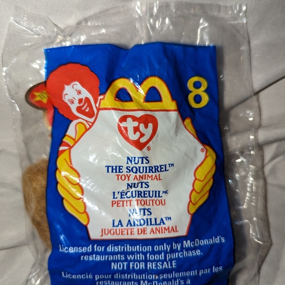Ty | Toys | Nib Mcdonalds Happy Meal Toy Nuts The Squirrel Teenie ...
